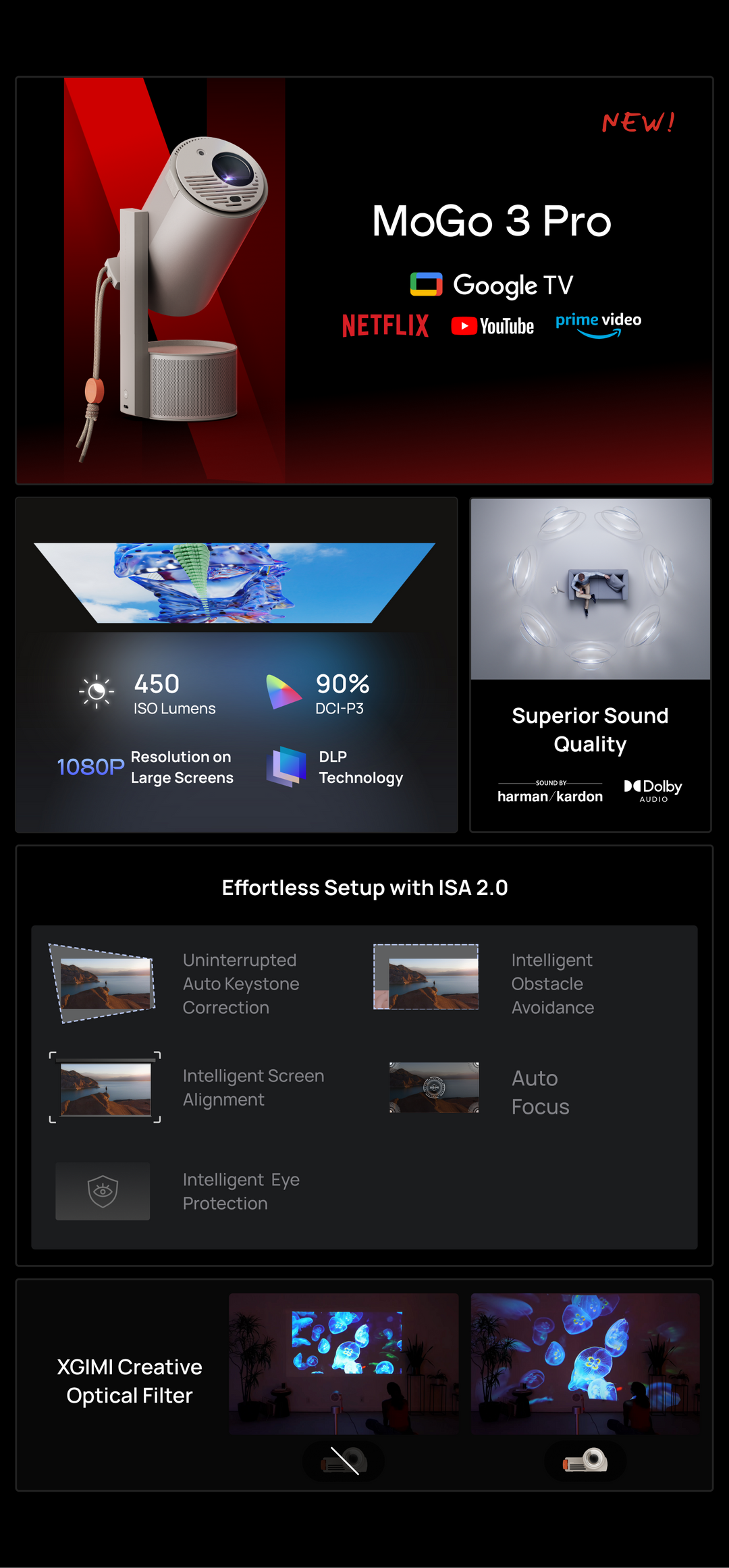 MoGo 3 Pro Portable Outdoor Movie Projector | XGIMI