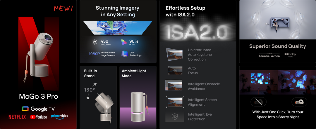 MoGo 3 Pro Portable Outdoor Movie Projector | XGIMI